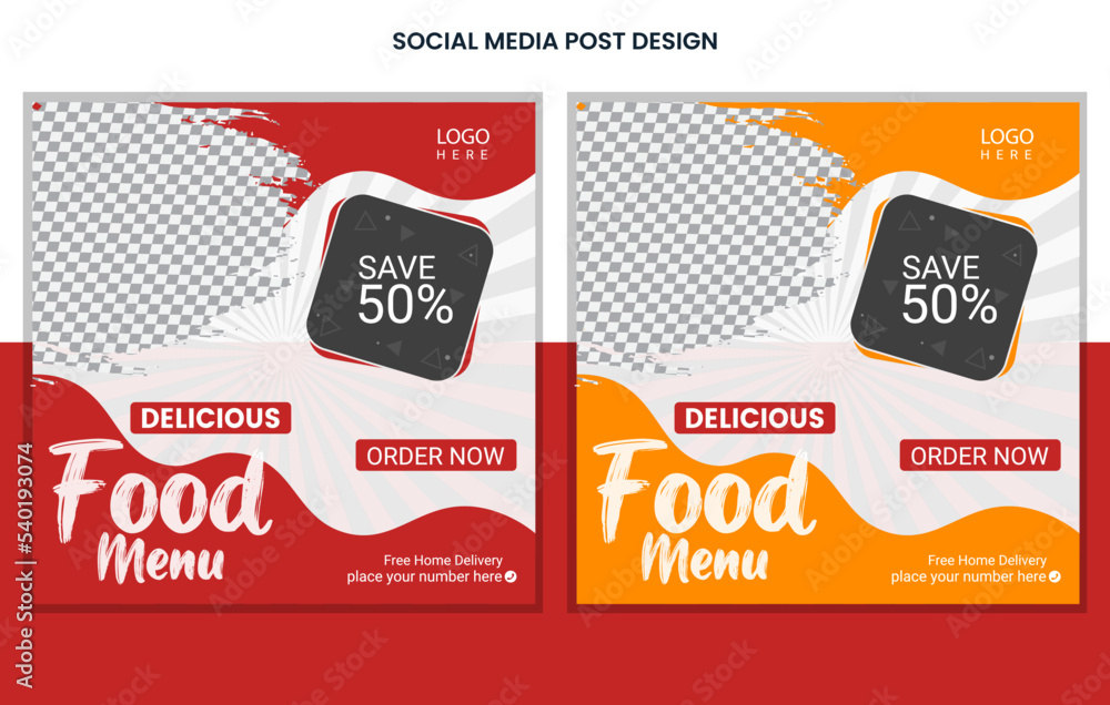 Food Social media post design template, Restaurant Social Media Post ...
