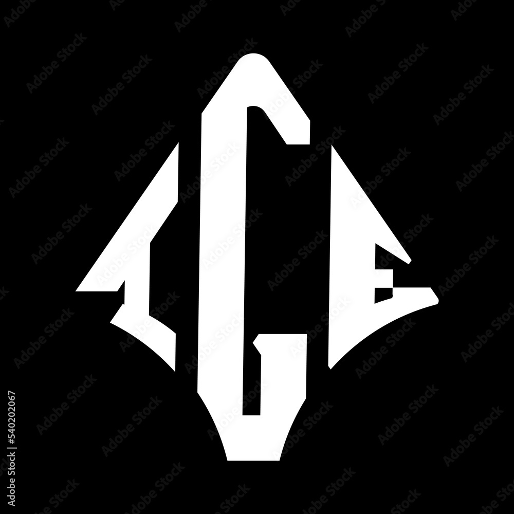 IGE logo. IGE logo letter logo design vector image. IGE letter logo ...
