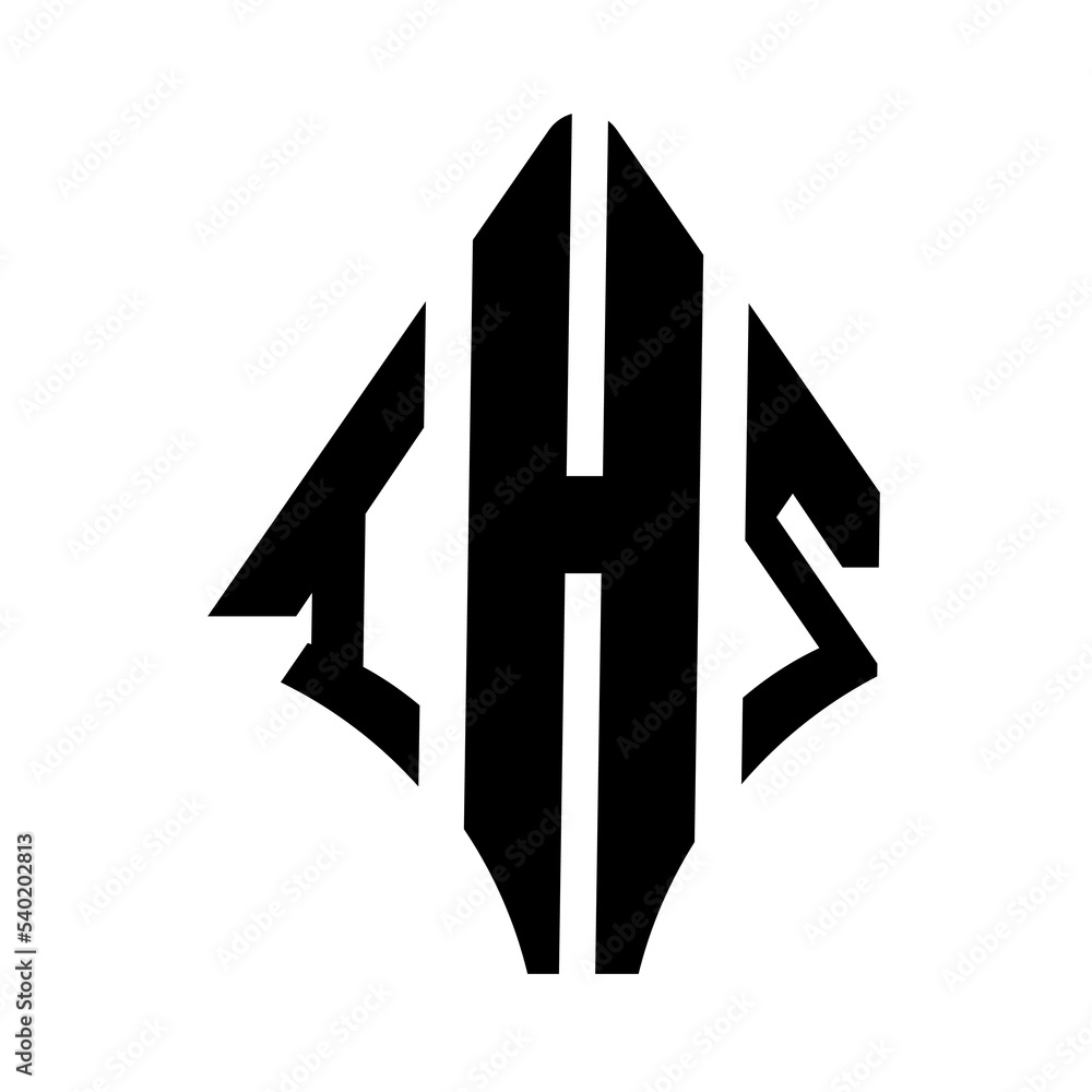 IHS logo. IHS logo letter logo design vector image. IHS letter logo ...