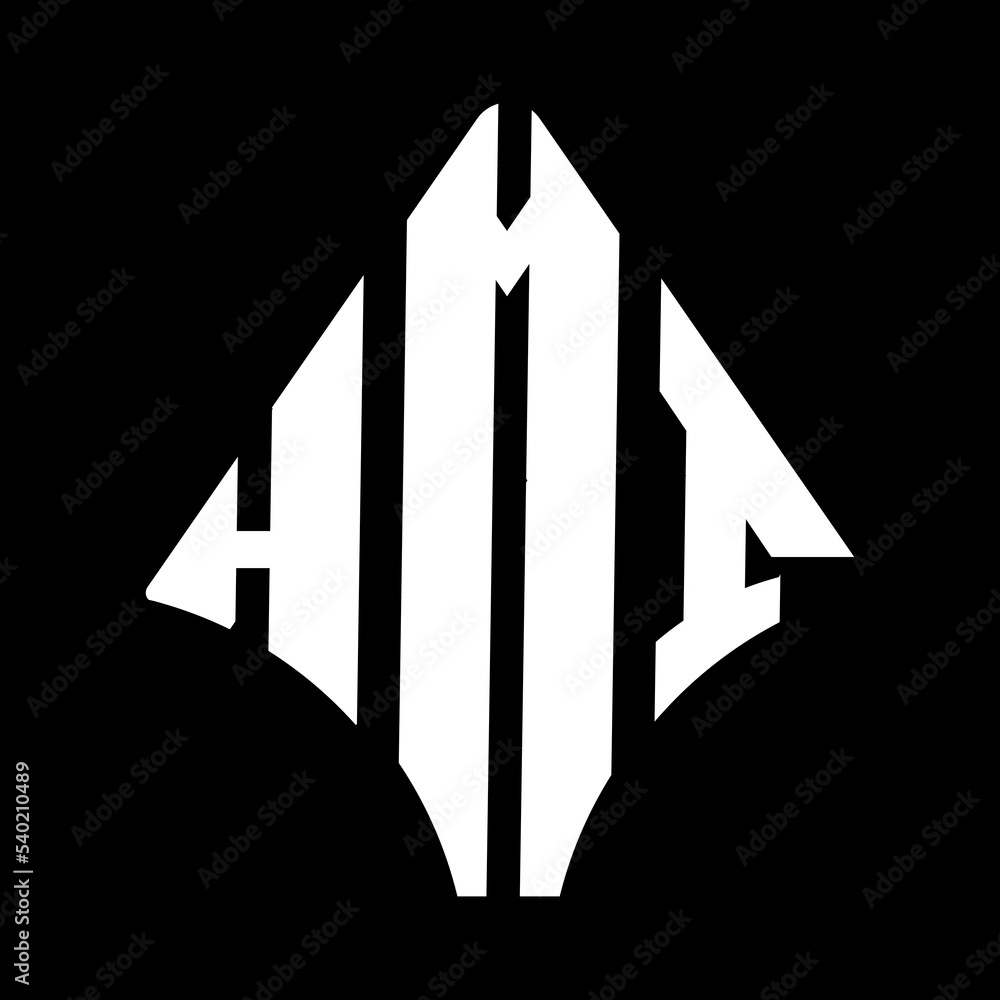 HMI logo. HMI logo letter logo design vector image. HMI letter logo ...