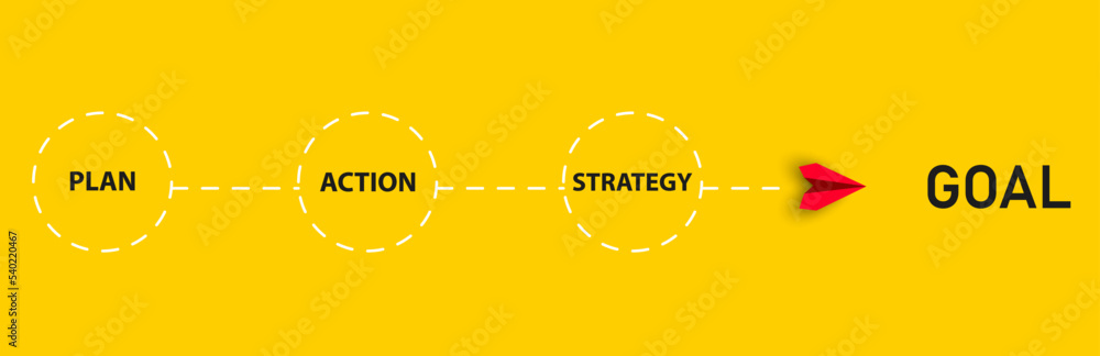 red plane blueprint, Goal flies by completing the action, strategy ...