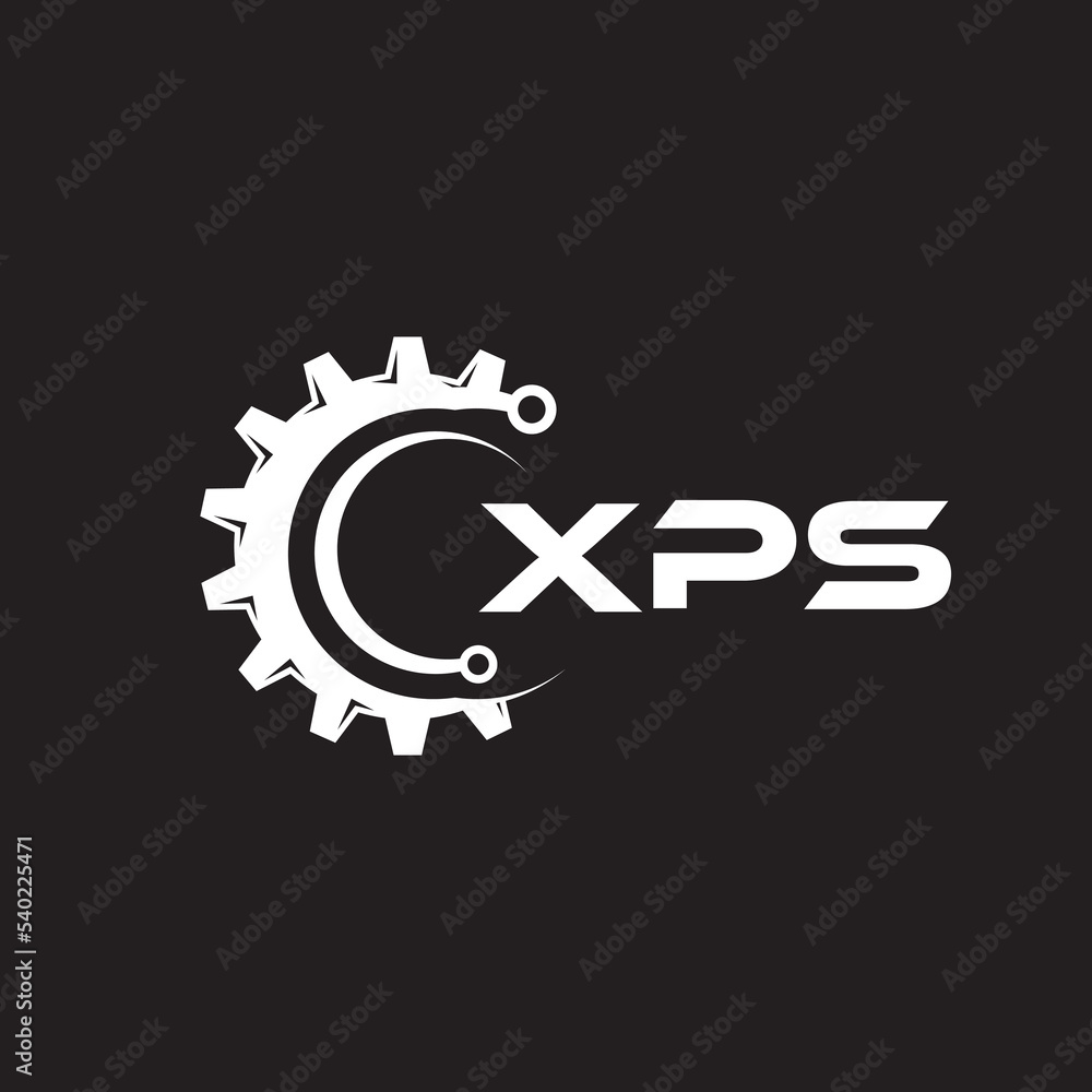 XPS letter technology logo design on black background. XPS creative ...