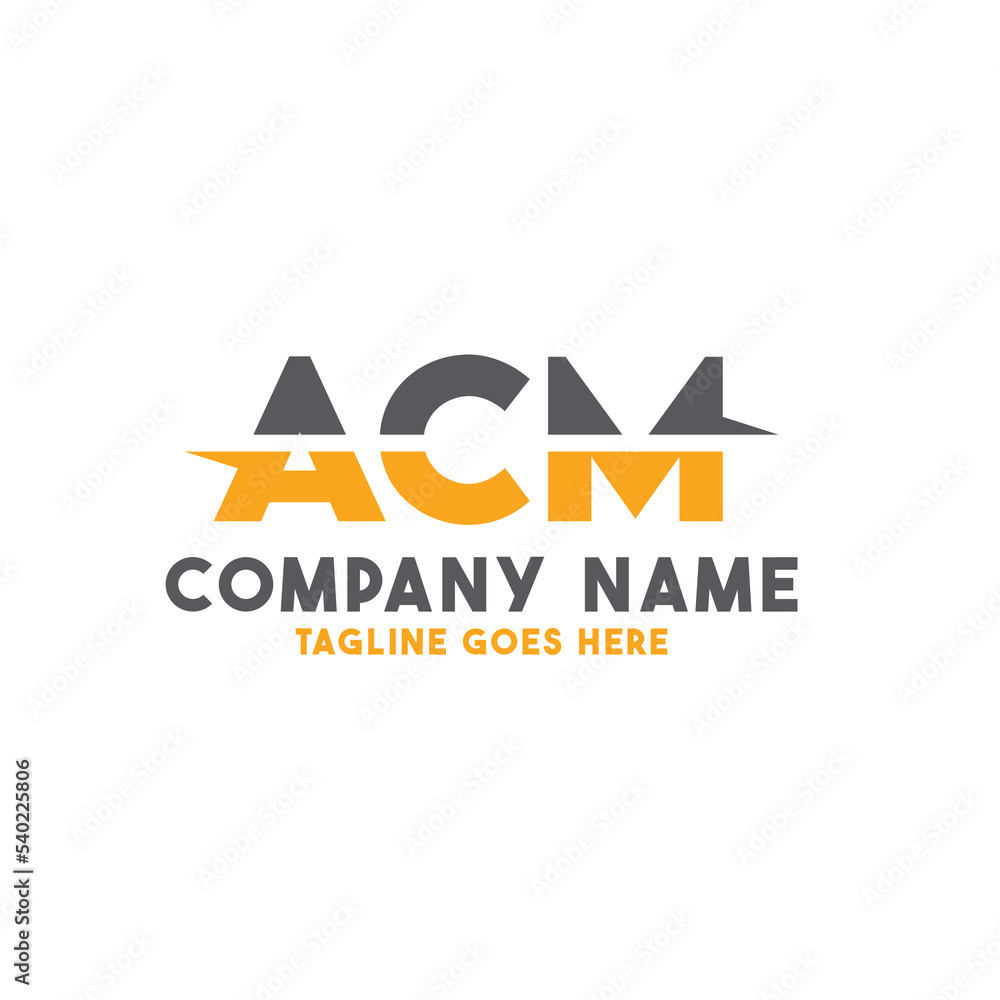 Letter ACM logo design vector template, ACM logo Stock Vector | Adobe Stock