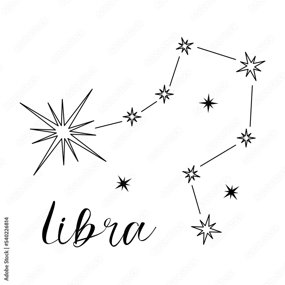 Libra Star Constellation Tattoo