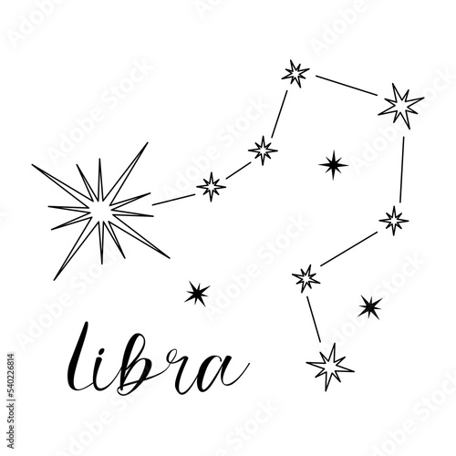 Libra Constellation Illustration