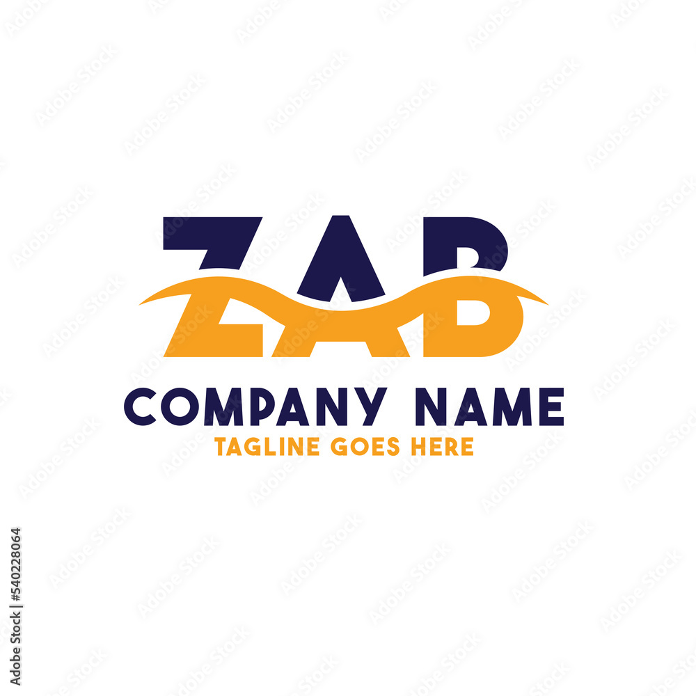 Letter ZAB logo design vector template, ZAB logo Stock Vector | Adobe Stock