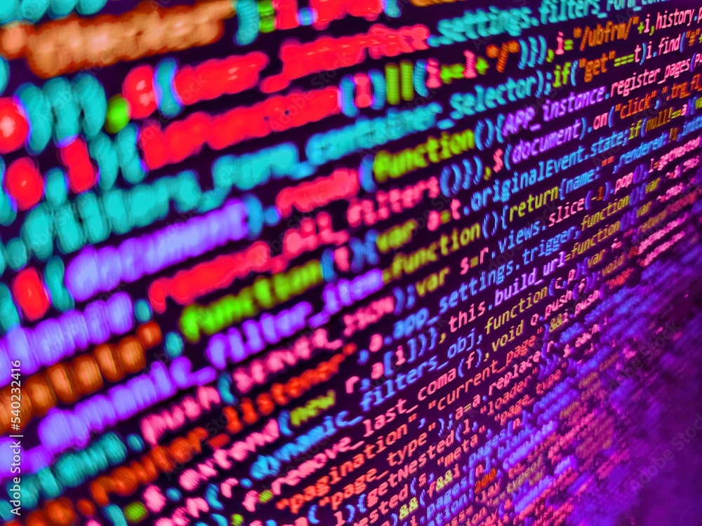 Programing Workflow Abstract Algorithm Concept Digital Technology On Display Computer Language