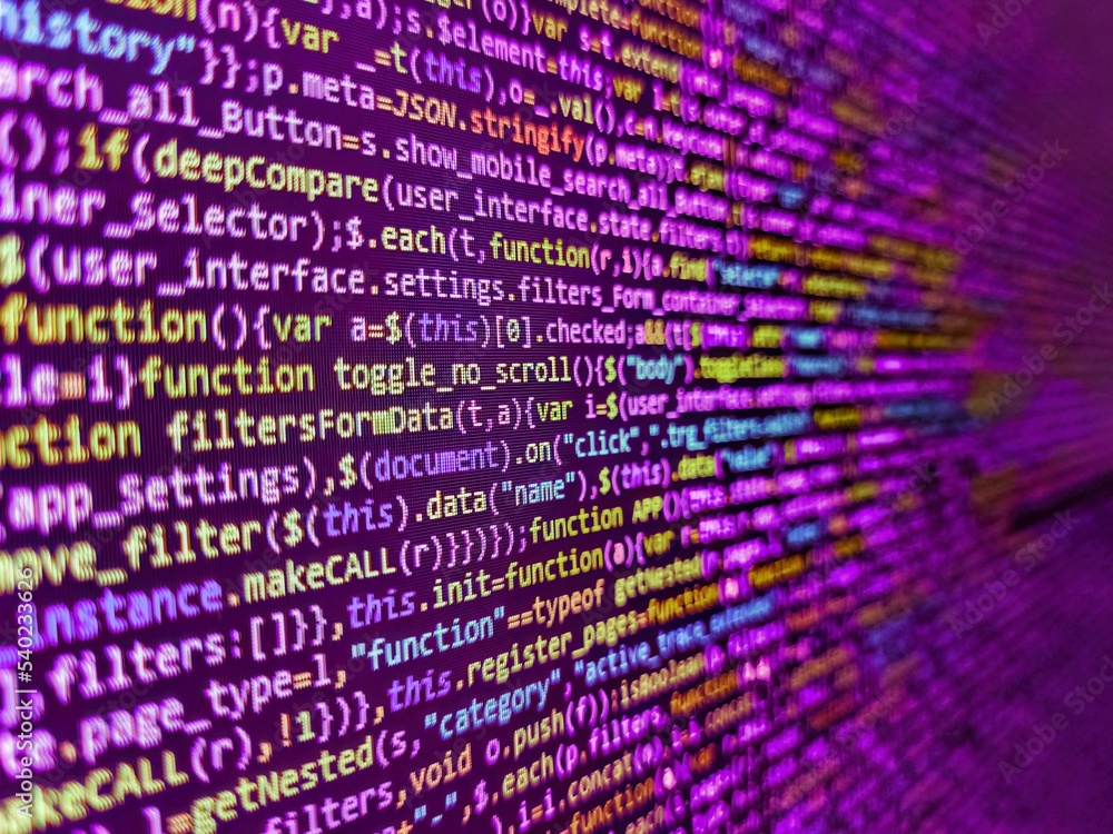 Program Code Php Html Css Of Site New Technology Revolution Programmer Working In Computer