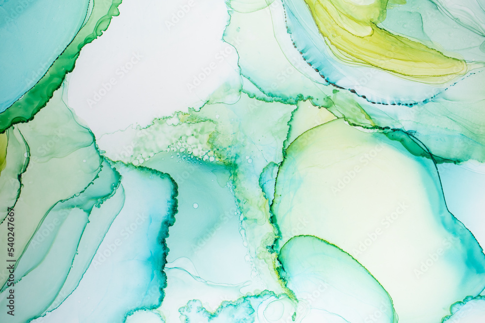 Marble ink abstract art. Painting was painted on high quality paper ...