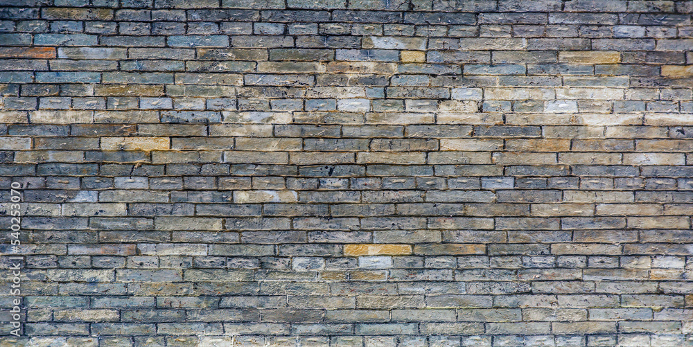 Colored brick wall background, brick room, interior texture, wall ...