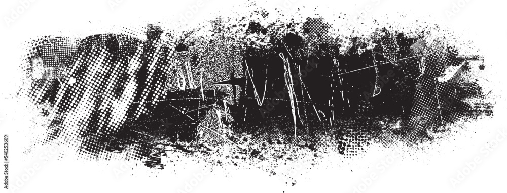 Glitch distorted geometric banner . Noise destroyed background . Trendy ...