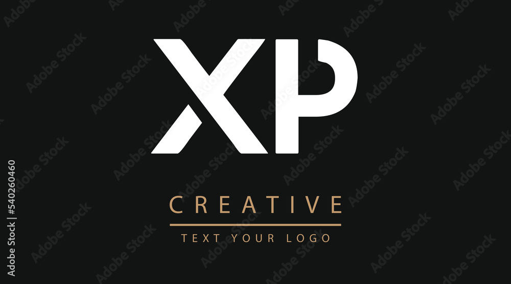 XP PX logo design tech concept with background. Initial based creative ...