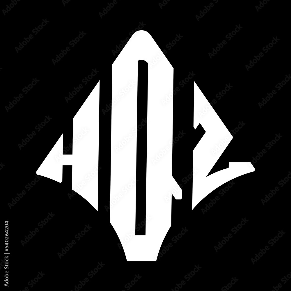 HQZ logo. HQZ logo letter logo design vector image. HQZ letter logo ...