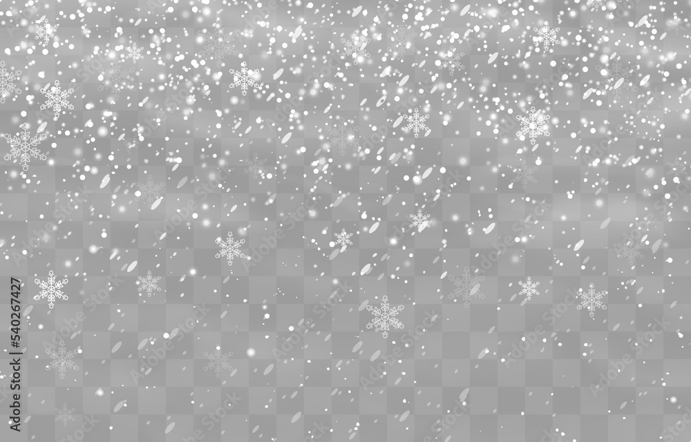 Snow Falling White Background