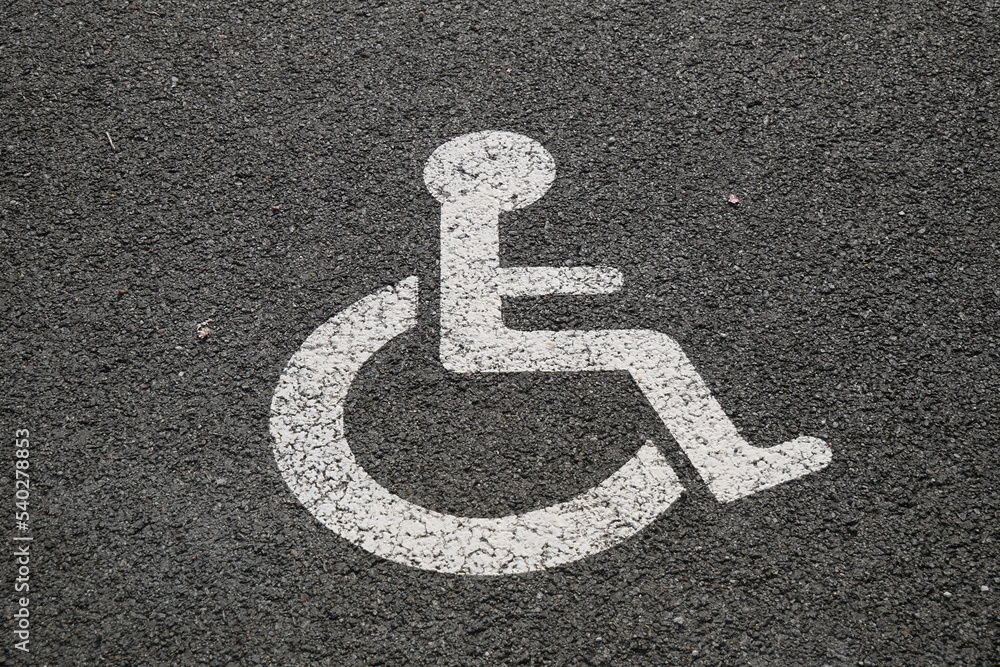 Symbole place de parking handicapé Stock Photo | Adobe Stock