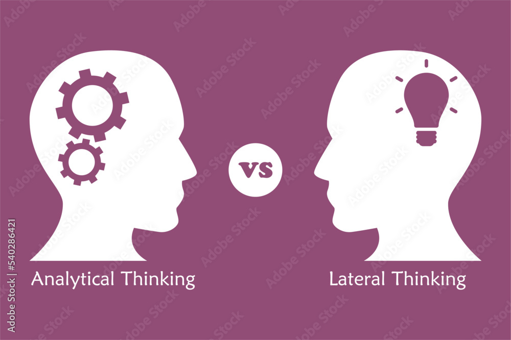 Visual representation of difference between Lateral Thinking and ...