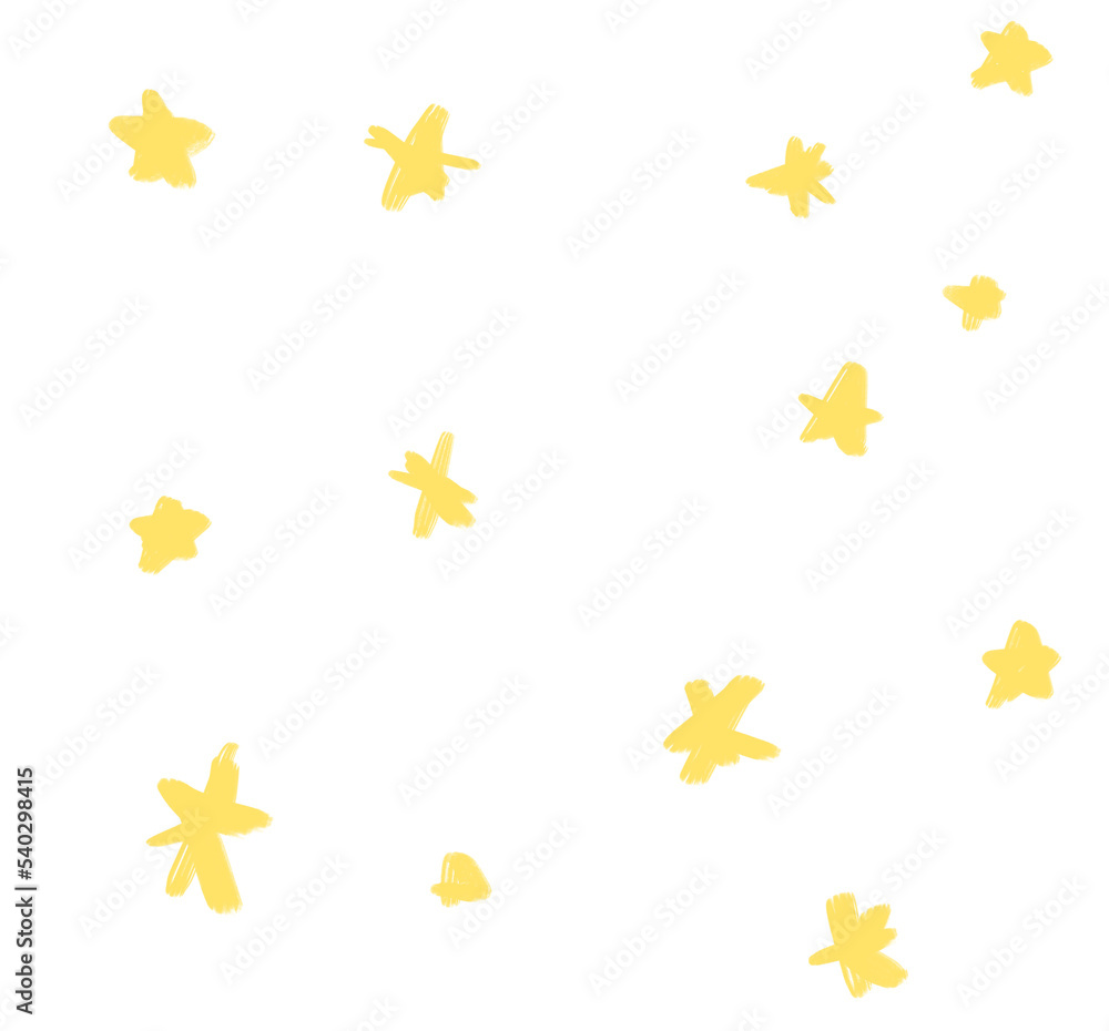 Yellow bright star doodle freehand sketch drawing shape form abstrct ...