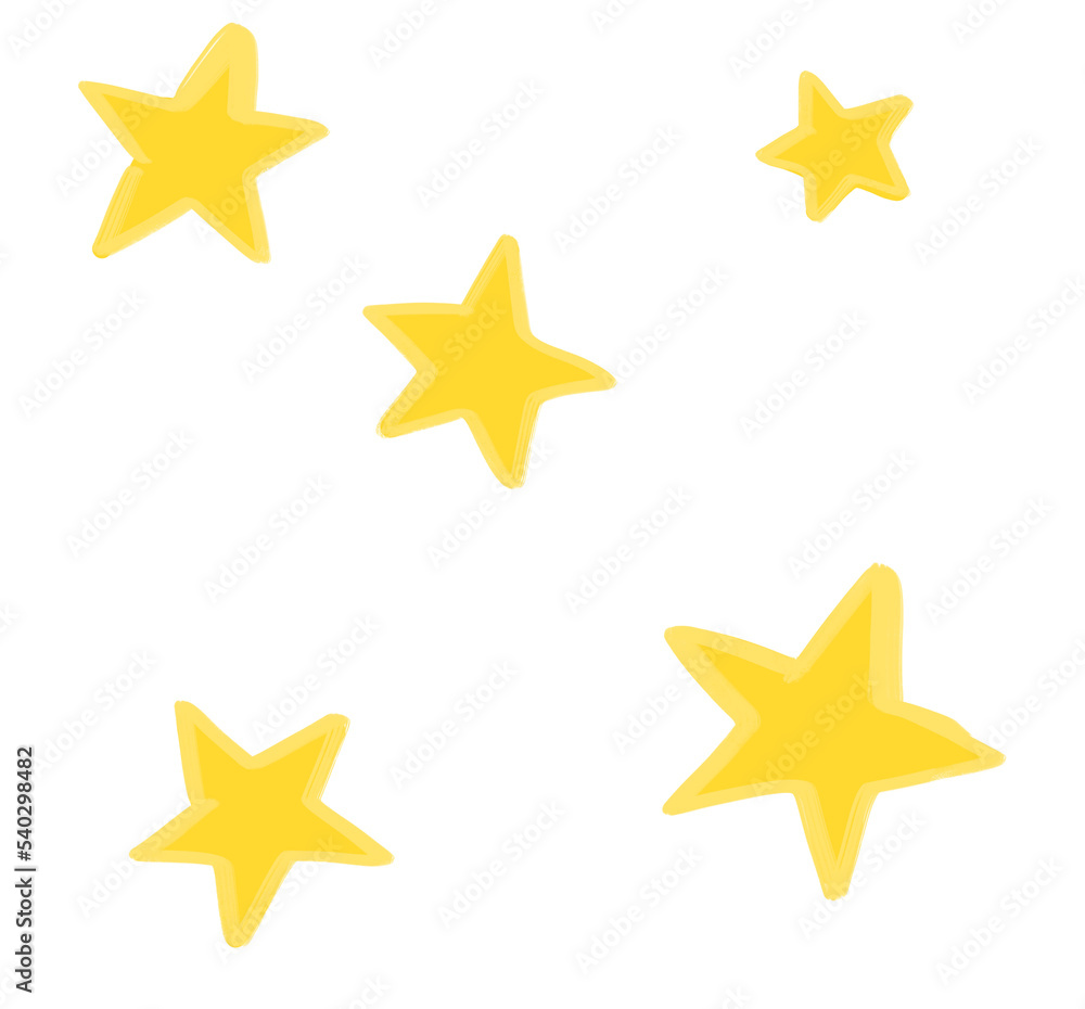 Yellow bright star doodle freehand sketch drawing shape form abstrct ...