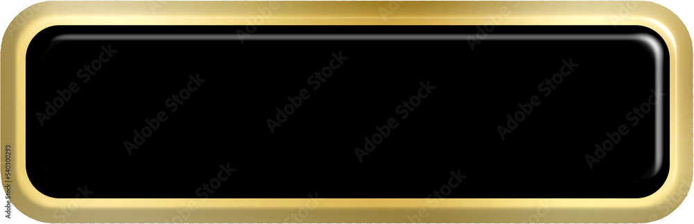 Black gold rectangle texture click web 3d button stamp, golden elegant ...