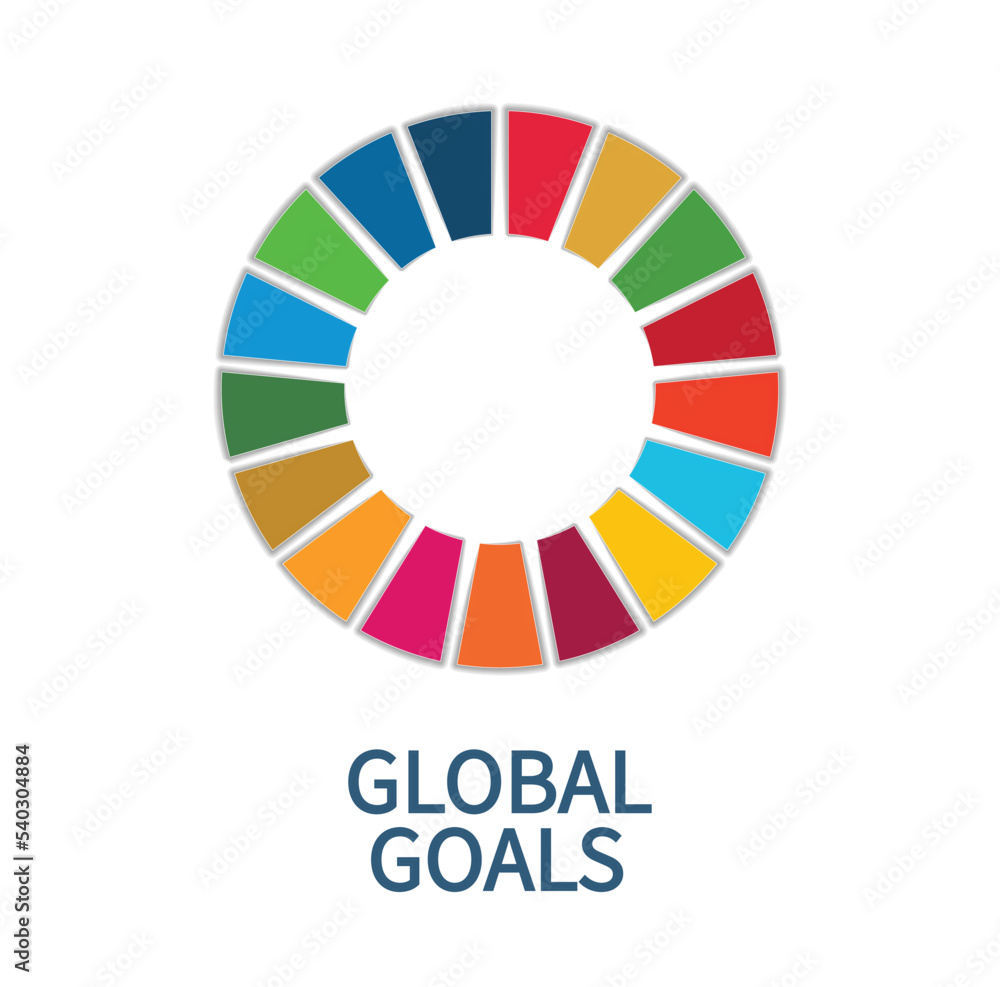 Sustainable Development Goals Logo In Paper Cut Style Agenda 2030