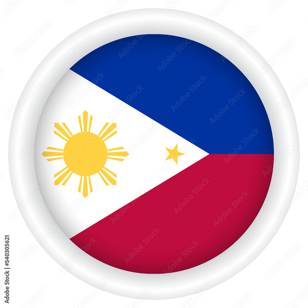 Philippine Flag badge PNG image. Stock Illustration | Adobe Stock