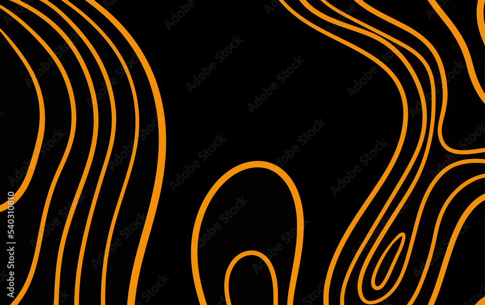 Abstract Golden contour design style. Luxury art deco minimalist ...