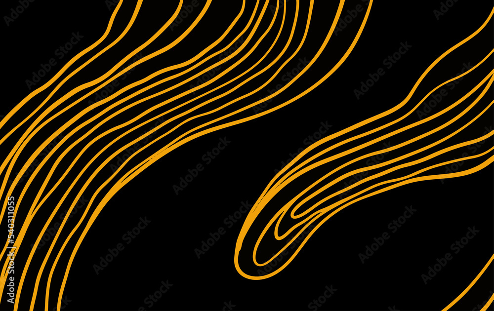 Abstract Golden contour design style. Luxury art deco minimalist ...