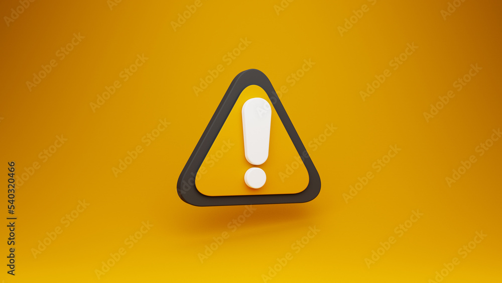 Yellow warning sign symbol or alert safety danger caution illustration ...