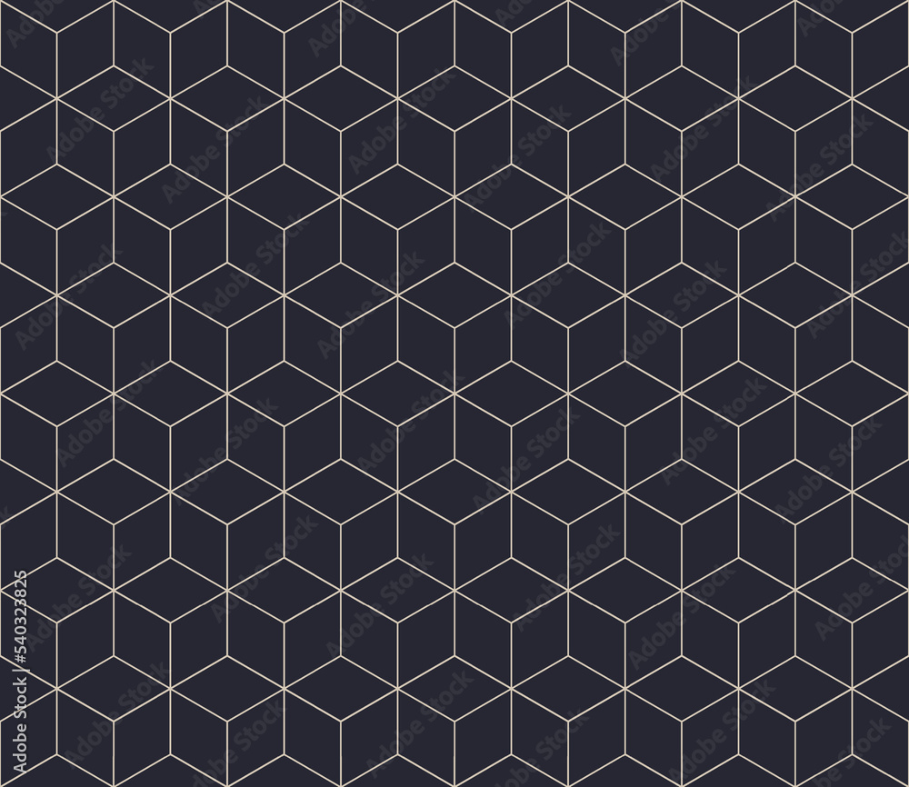 Sophisticated Geometric Grid Structure Outline Seamless Pattern Vector ...
