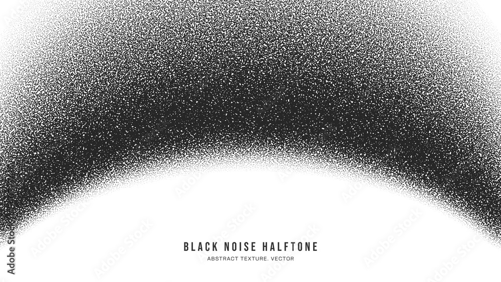 Black Noise Stipple Dotwork Halftone Gradient Vector Smooth Semi Circle ...