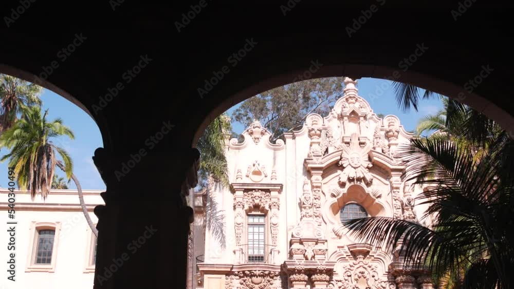 Spanish colonial revival architecture in Balboa Park, San Diego ...