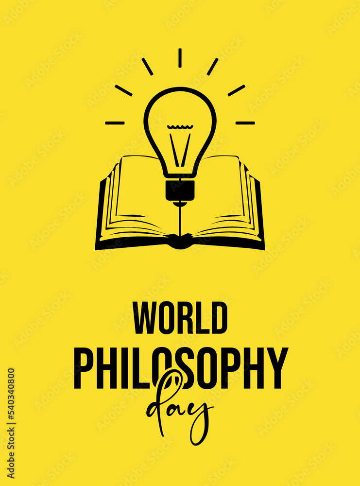 World philosophy day theme template. Vector illustration. Suitable for ...