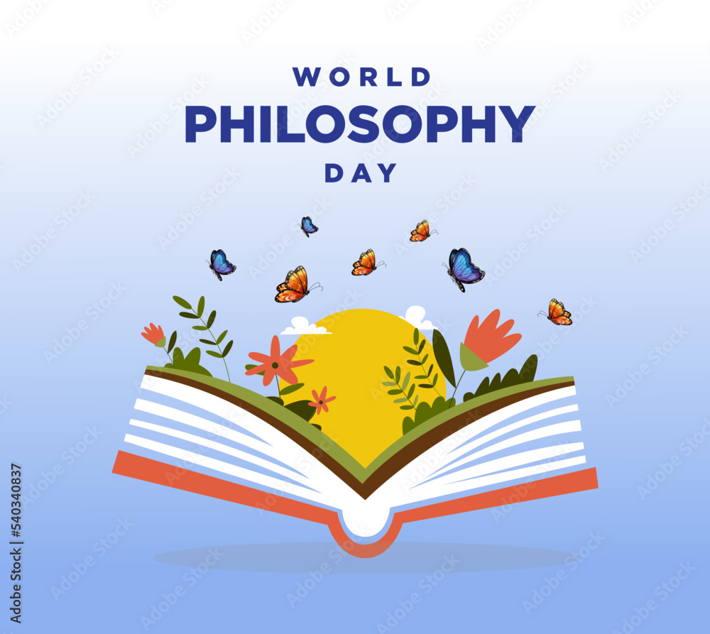 Vetor de World philosophy day theme template. Vector illustration ...