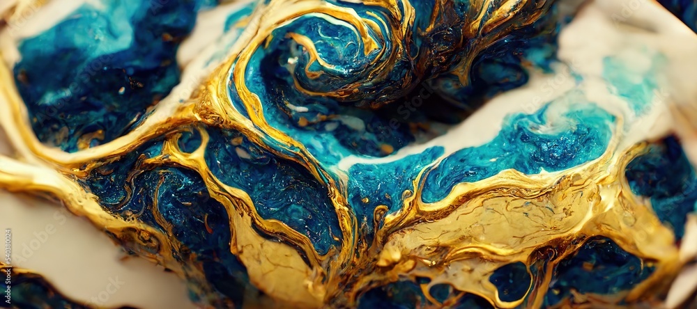 Spectacular image of blue liquid ink churning together , with a ...
