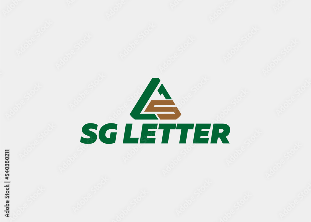 LOGO SG LETTER COMPANY NAME Stock Vector | Adobe Stock