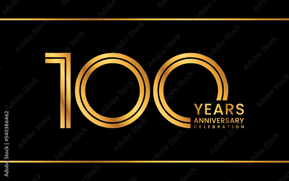 100th Anniversary logotype. Anniversary Celebration template design ...