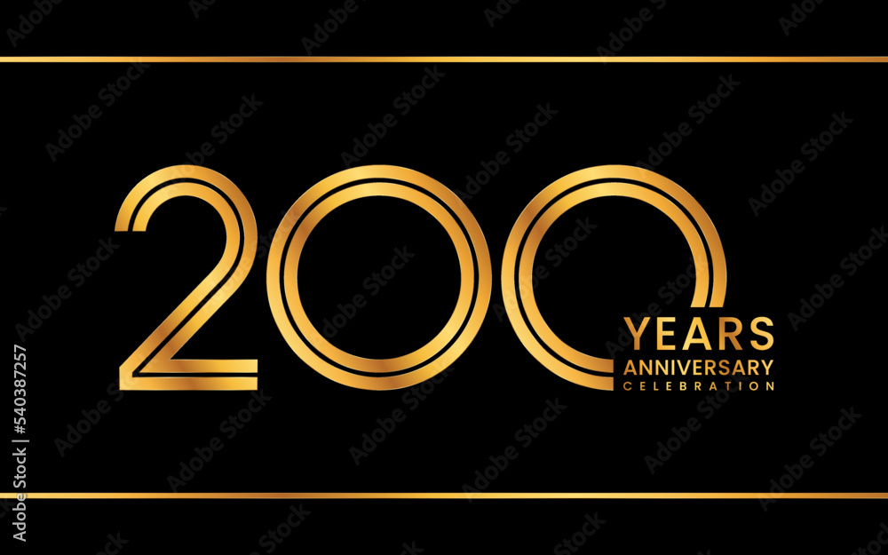 200th Anniversary logotype. Anniversary Celebration template design ...