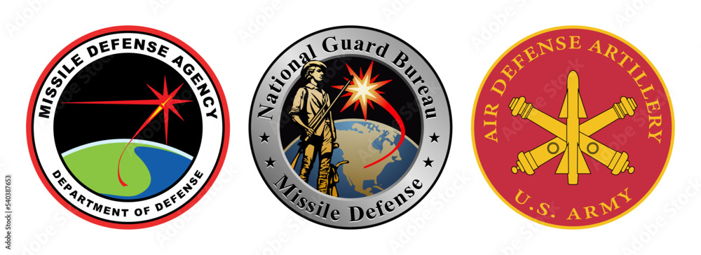 Vector seal of the United States Missile Defense Agency. National Guard ...