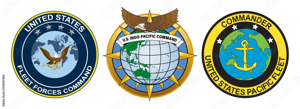 Vector seal of the United States Fleet Forces Command. US Indo-Pacific ...