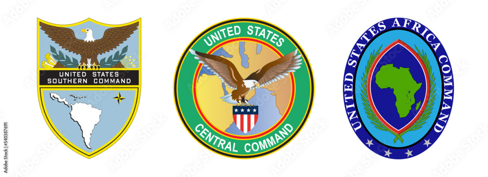 Vector seal of the United States Southern Command. US Central Command ...