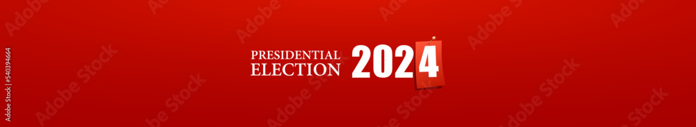 Voting Symbols vector design presidential election 2024. Red banner ...