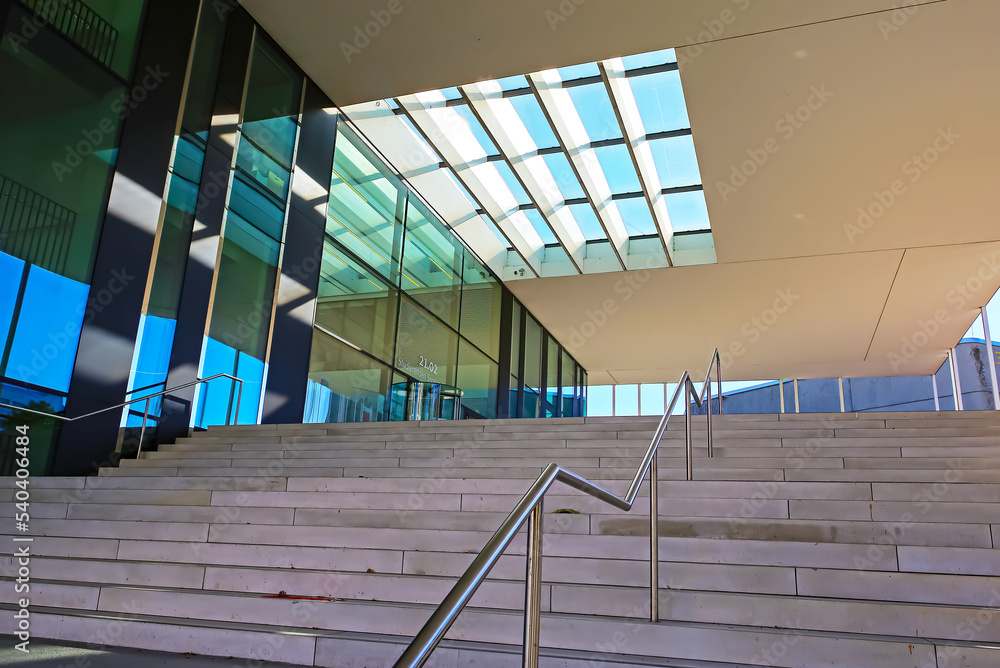 Düsseldorf, Germany - Juin 9. 2022: Entrance of student university ...