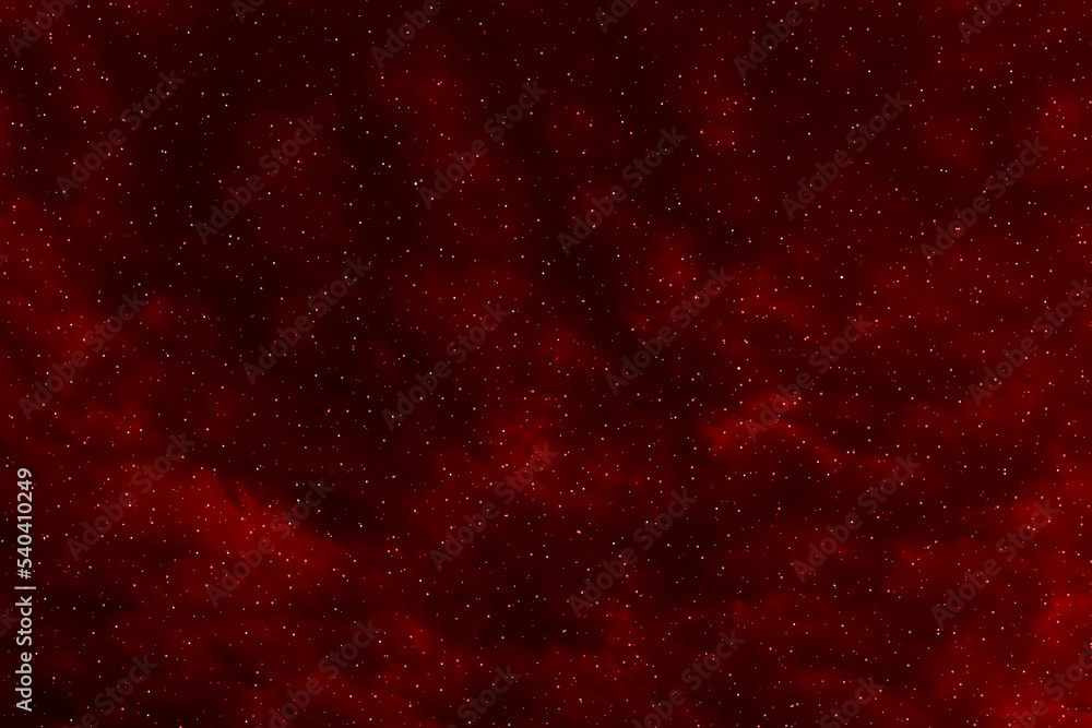 Red galaxy space background. Glowing stars in space. Starry night sky ...