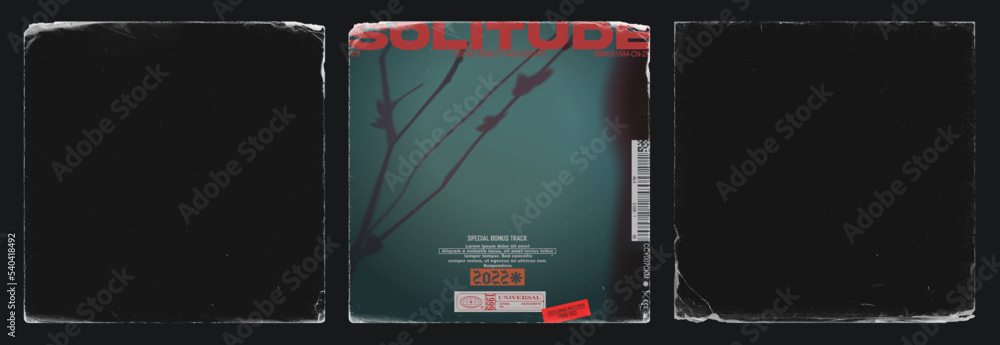 Realistic distressed edge paper texture overlay for album cover art ...