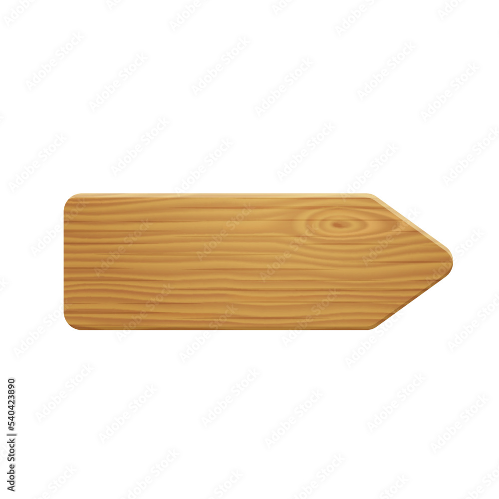 Wooden arrow sign, direction guide board. Vector realistic illustration ...