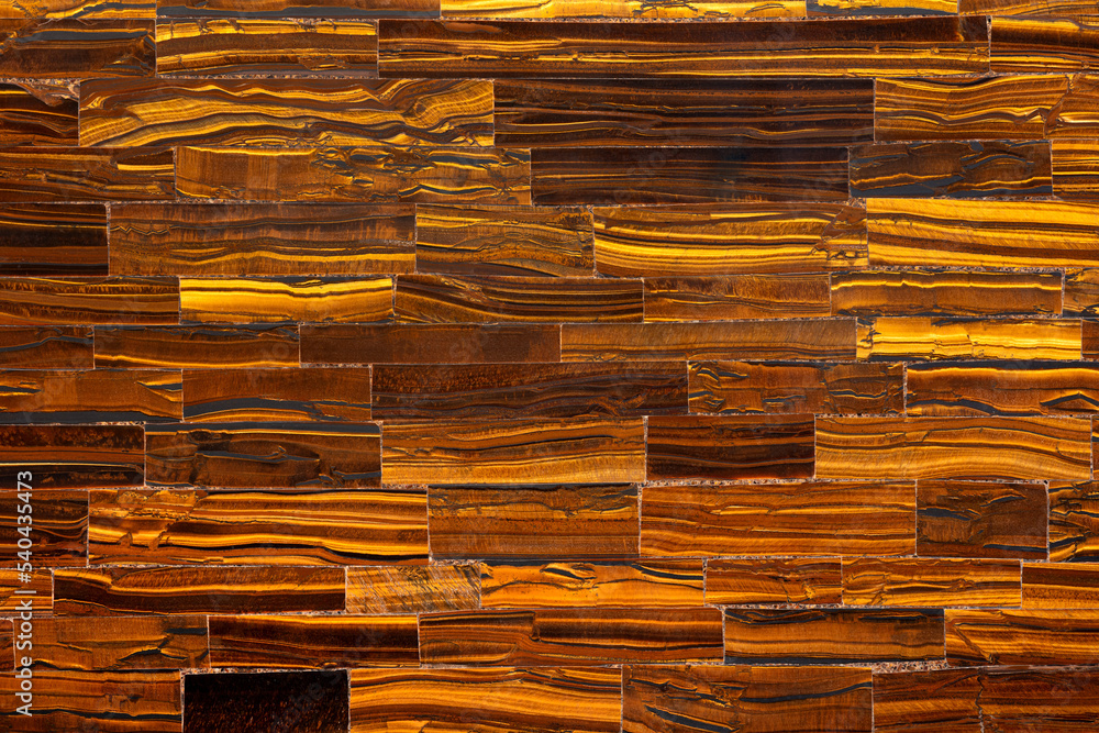 Tiger Eye Golden. Semiprecious texture as background. Mineral quartz ...