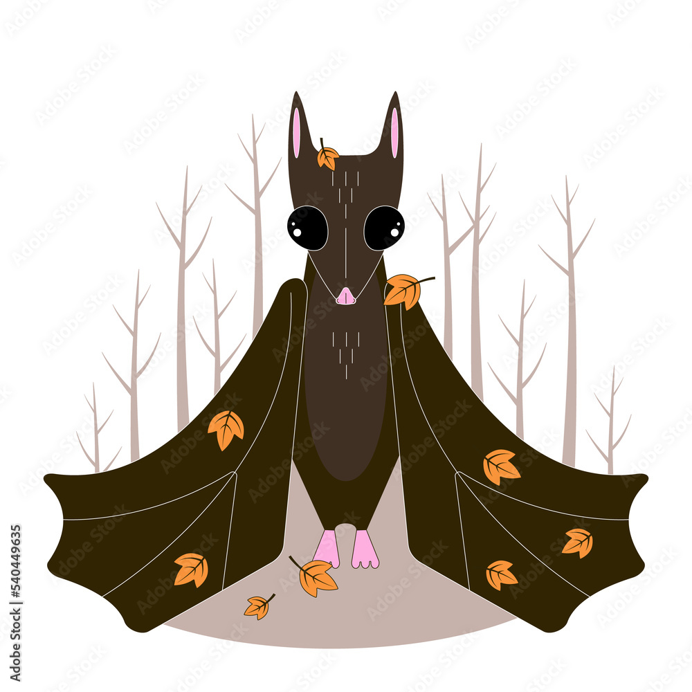 Bat, autumn, war, leaf fall, wings, animals, cold, leaves, wild world ...