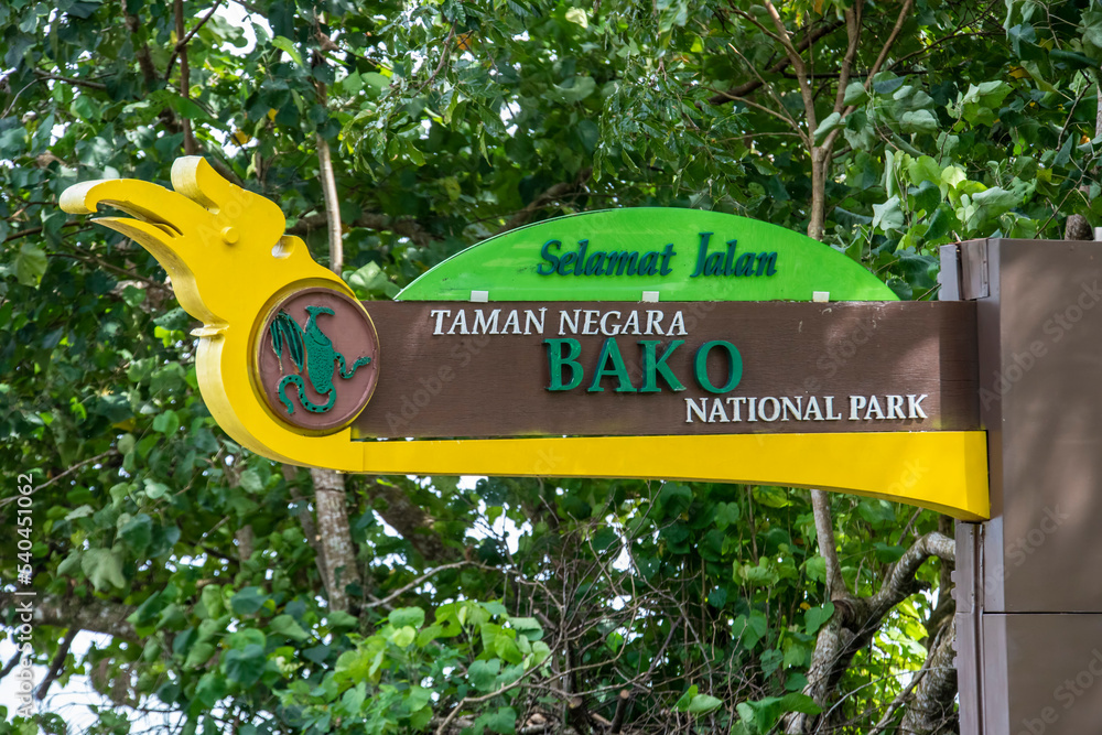 Kuching Malaysia Sep 5th 2022: the logo of Bako National Park ...
