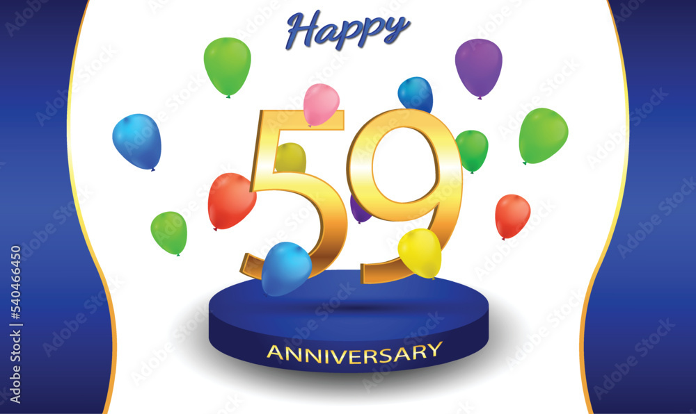 59 aniversary celebration background. 59th anniversary banner. 59 year ...
