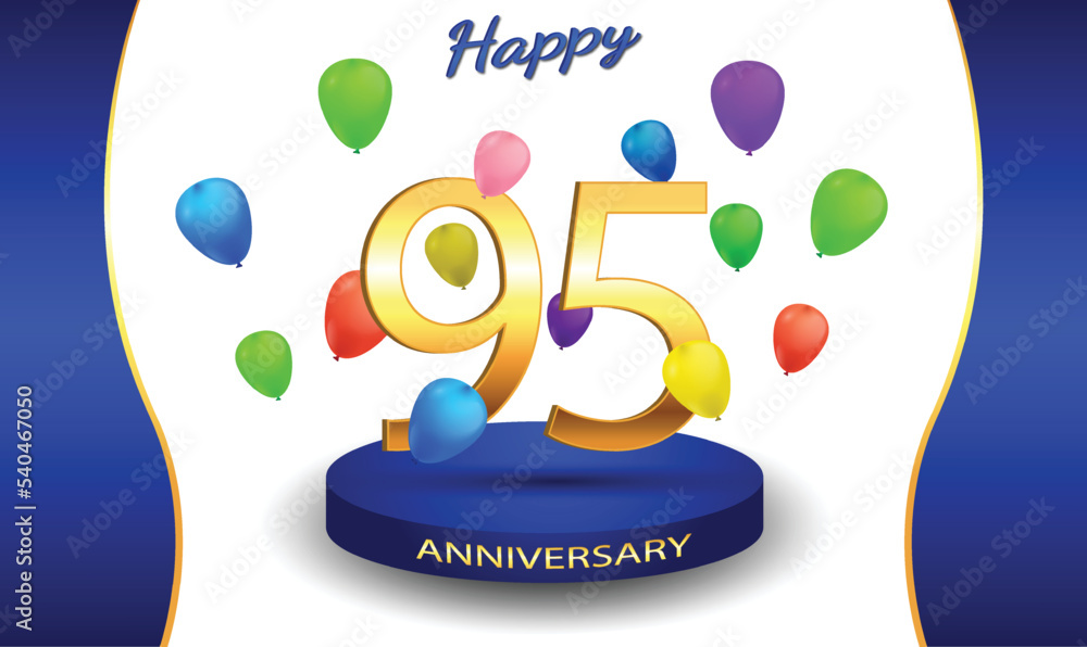 95 aniversary celebration background. 95th anniversary banner. 95 year ...